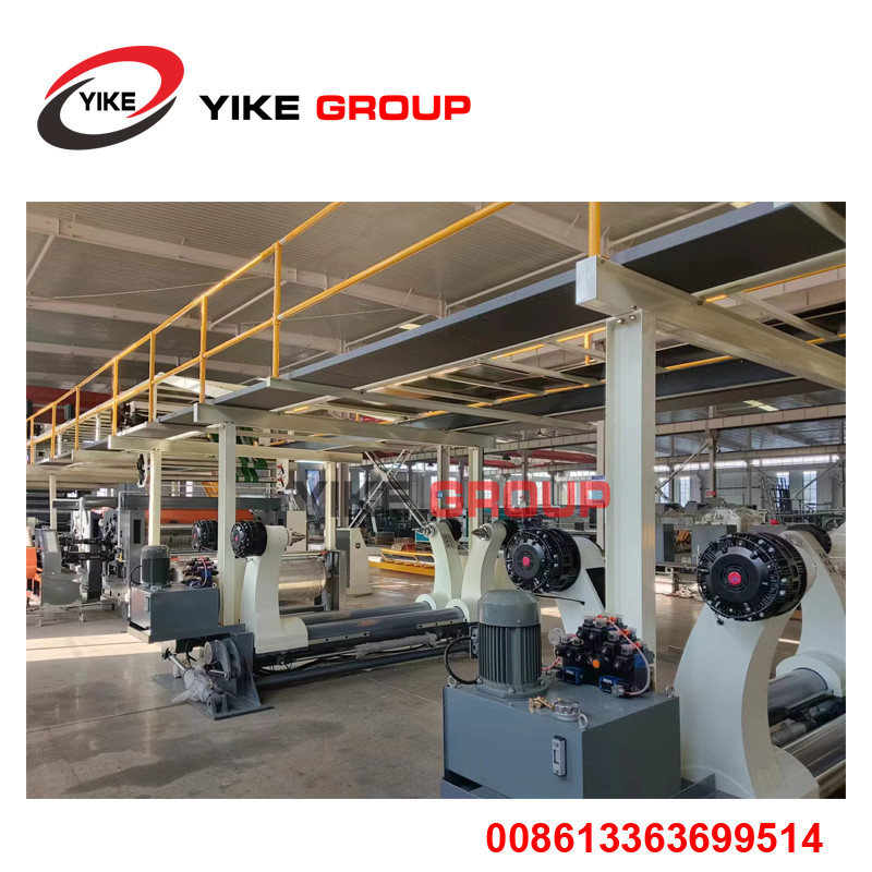 High Speed 3 Ply Automatic Corrugated Cardboard Line Produksi